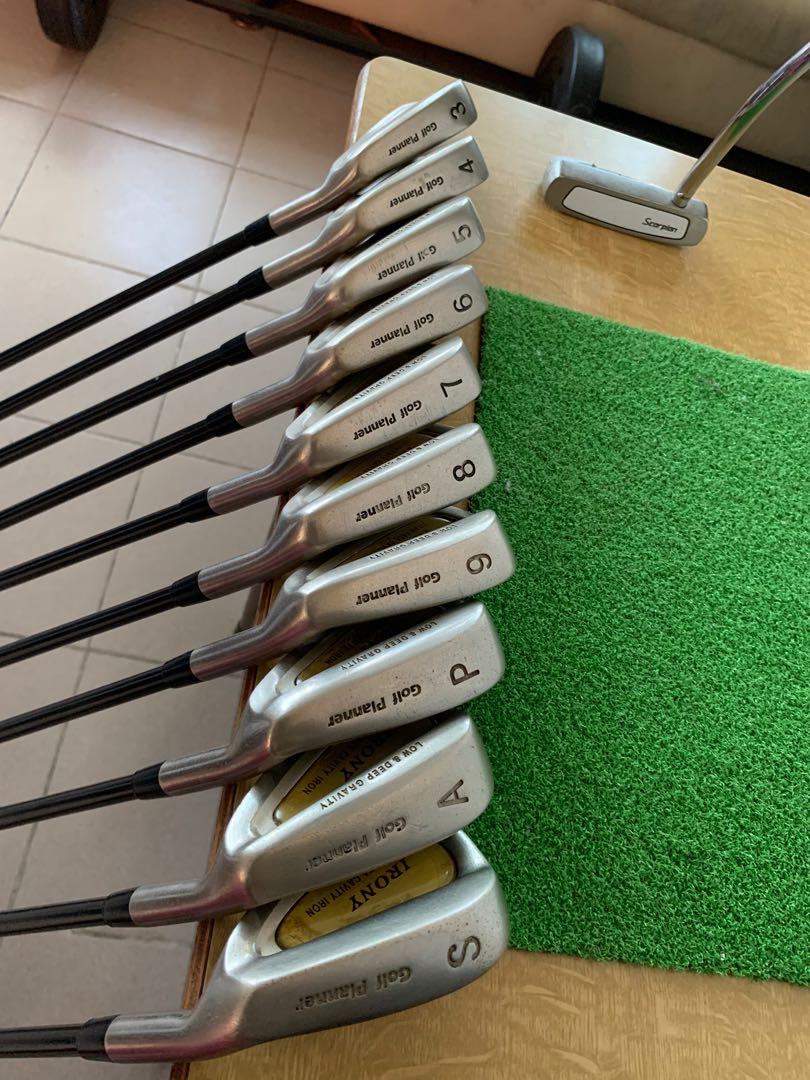 Used Golf Planner Titan Face Golf Mens Iron Set Free Scorpion Putter ...