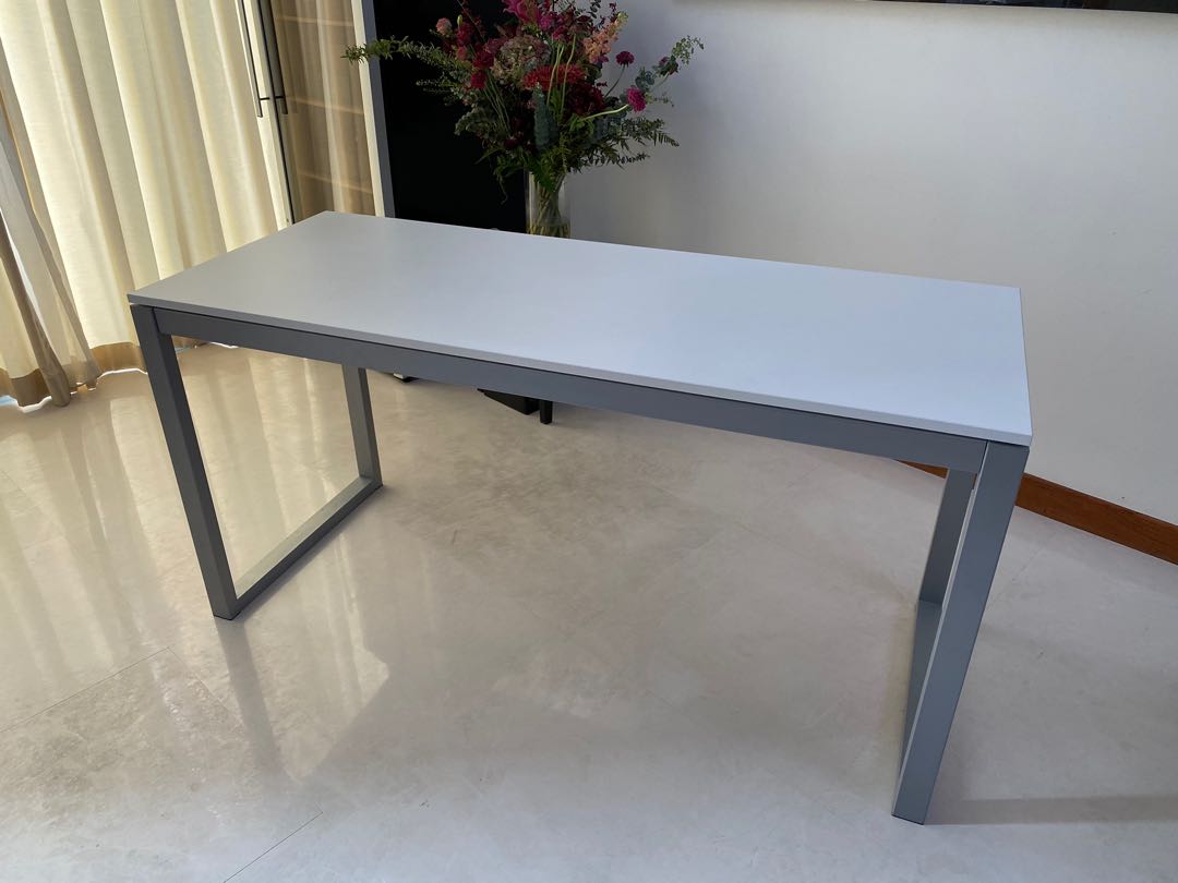 White Study table, Furniture & Home Living, Furniture, Tables & Sets on ...