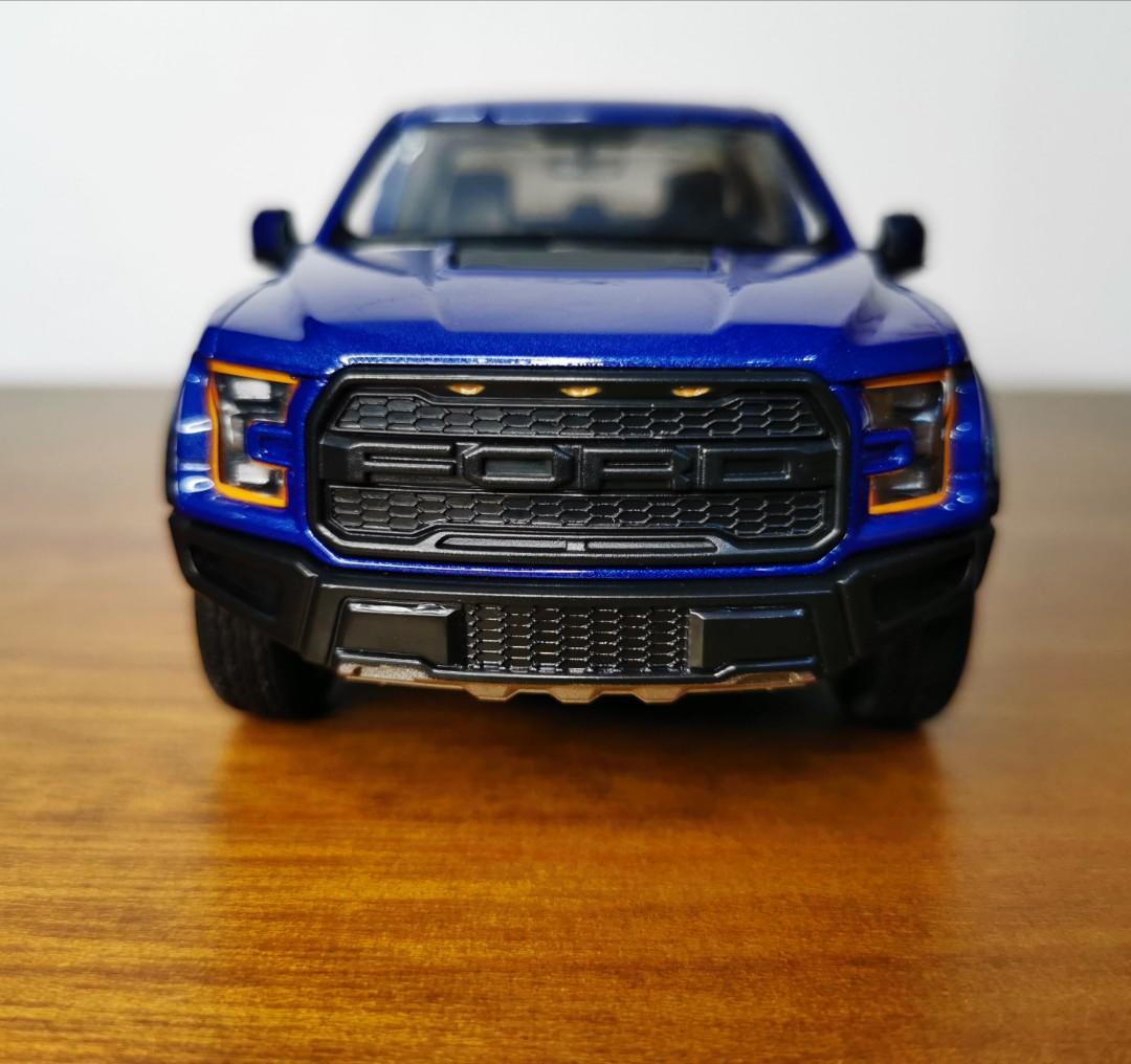 1/24 Ford F150 Raptor Supercrew Diecast Scale Model Toy Car Color Blue ...