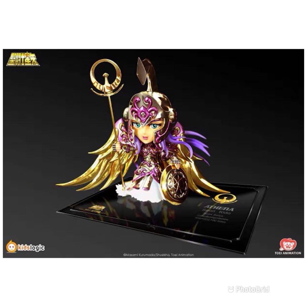 全新未開 kids logic cbc 18k 真金特別版 熱血童盟 雅典娜 聖鬥士星矢 神聖衣 女神 城戶沙織 宇宙燃燒, 興趣及遊戲 ...