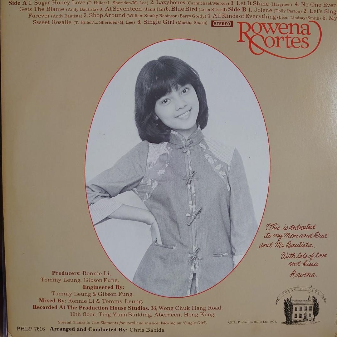 露雲娜 Rowena Cortes 黑膠唱片, 興趣及遊戲, 音樂、樂器 & 配件, 音樂與媒體 - 黑膠碟 - Carousell