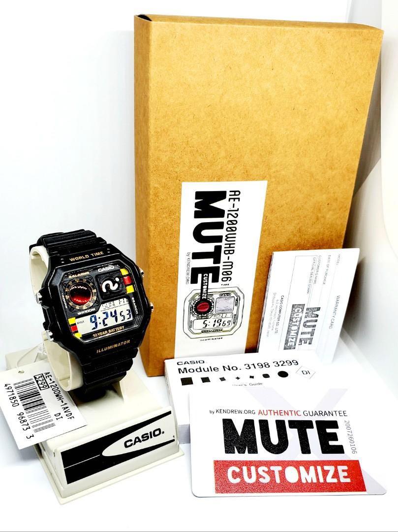 Casio Customised watch Kamen Rider Black, Men's Fashion, Watches ...