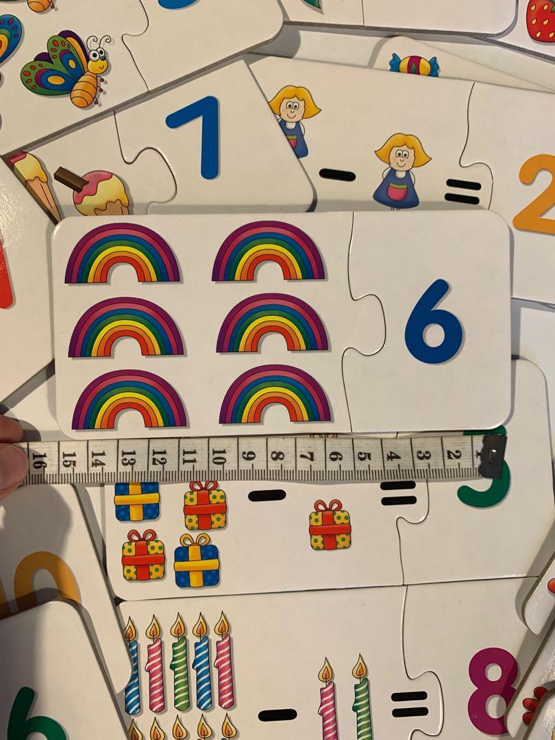 Educational Puzzle Matching Cards : Number matching cards, Hobbies ...