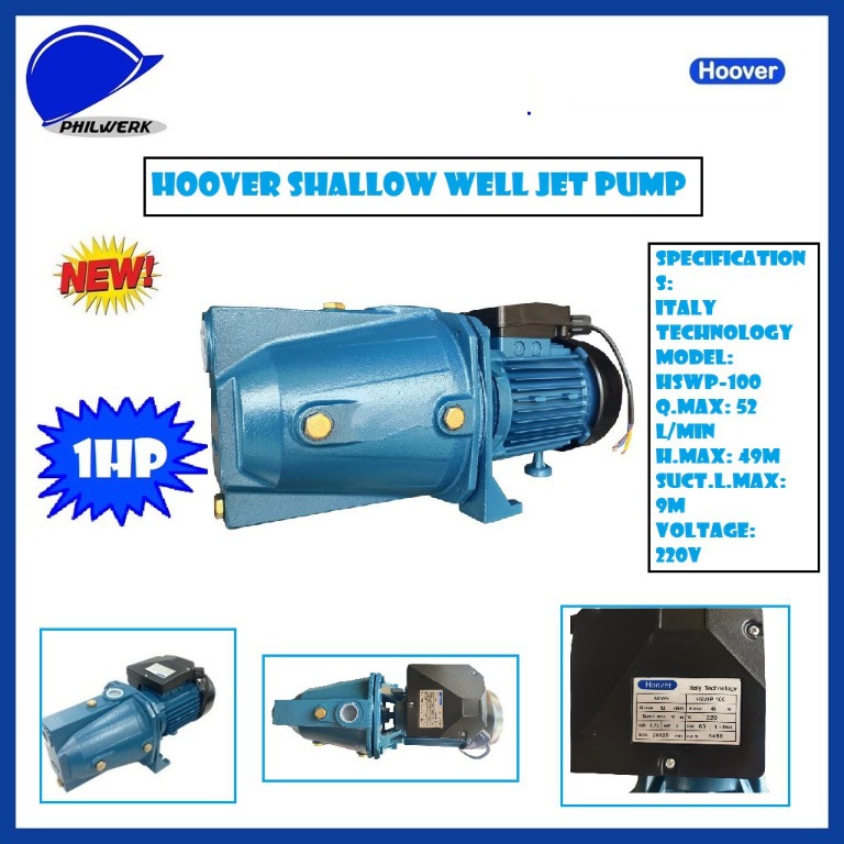Hoover Shallow Well Jet Pump 1HP HSWP-100, Commercial & Industrial ...