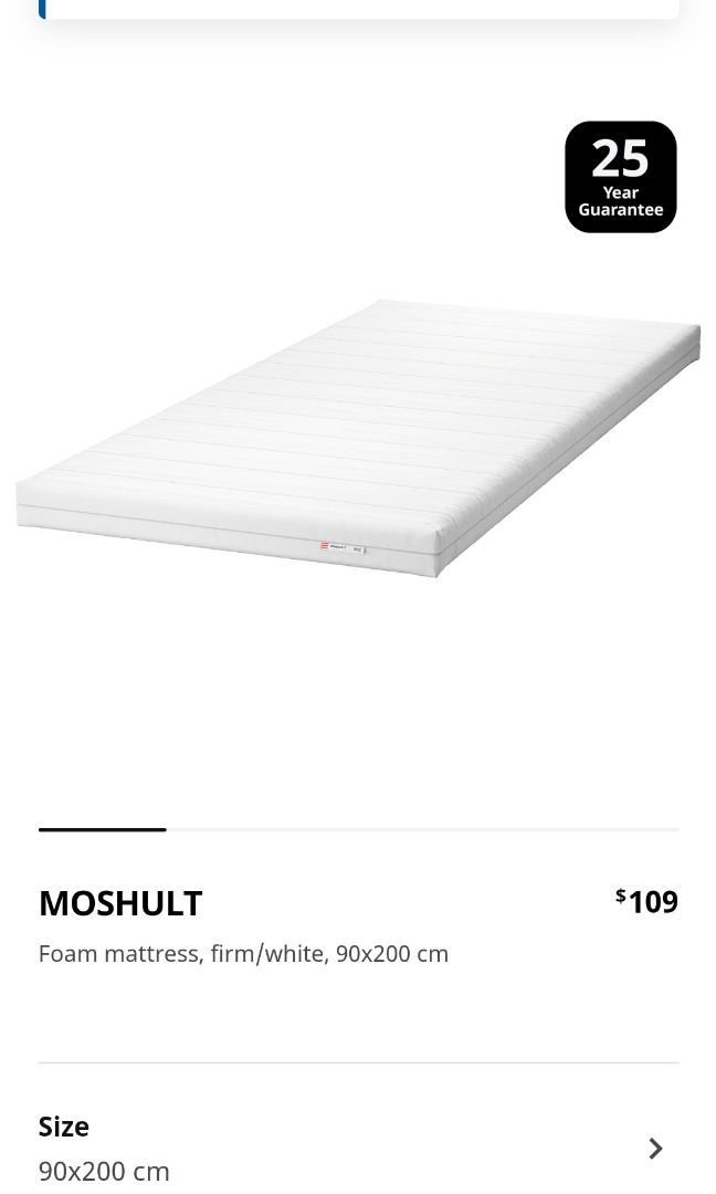 IKEA Mattress Moshult Furniture Home Living Furniture Bed Frames Mattresses on Carousell
