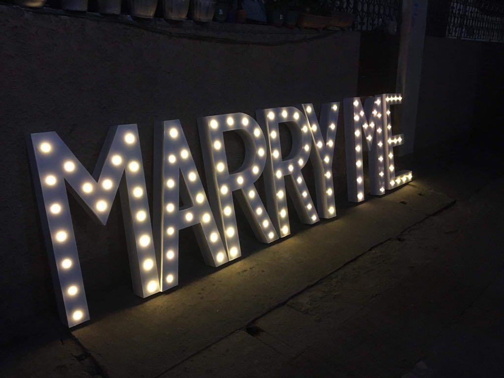 LED Light Letter Standee, Looking For on Carousell
