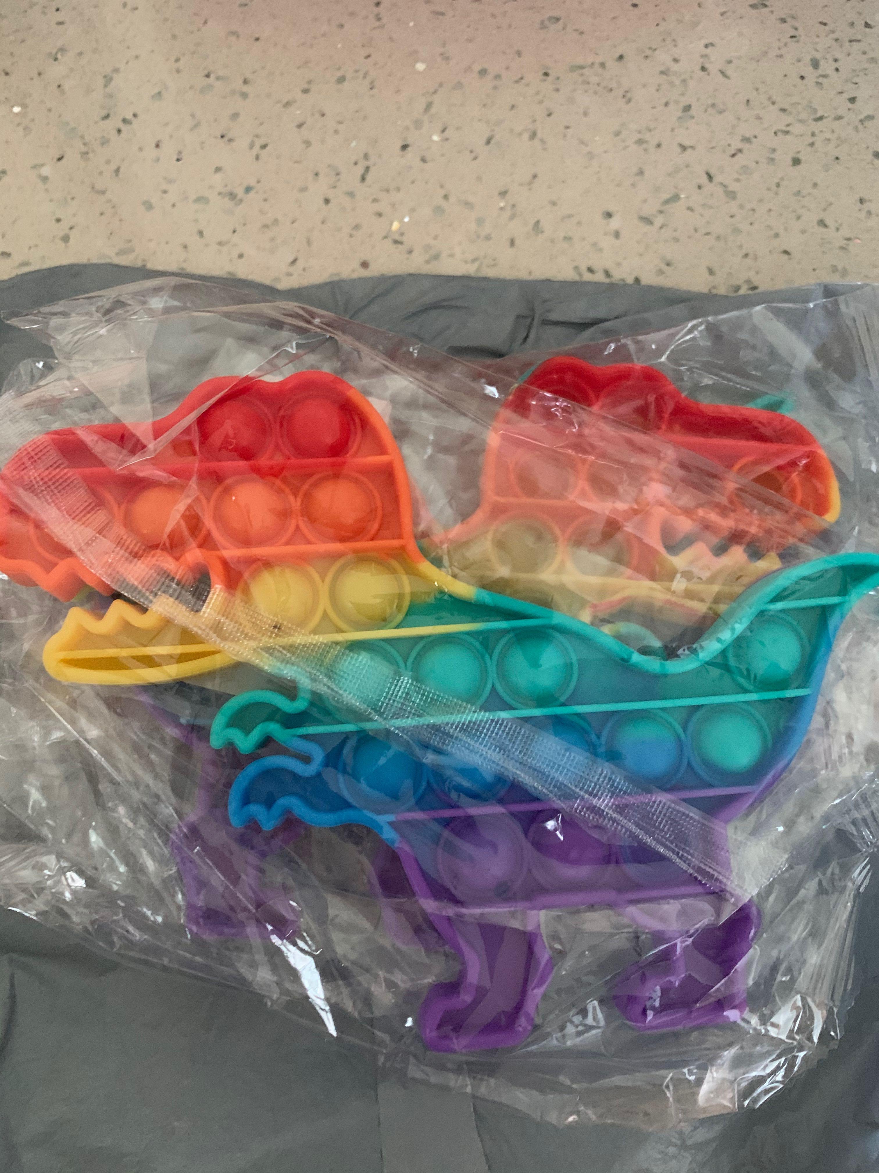 Rainbow Dinosaur Pop-it, Hobbies & Toys, Toys & Games on Carousell