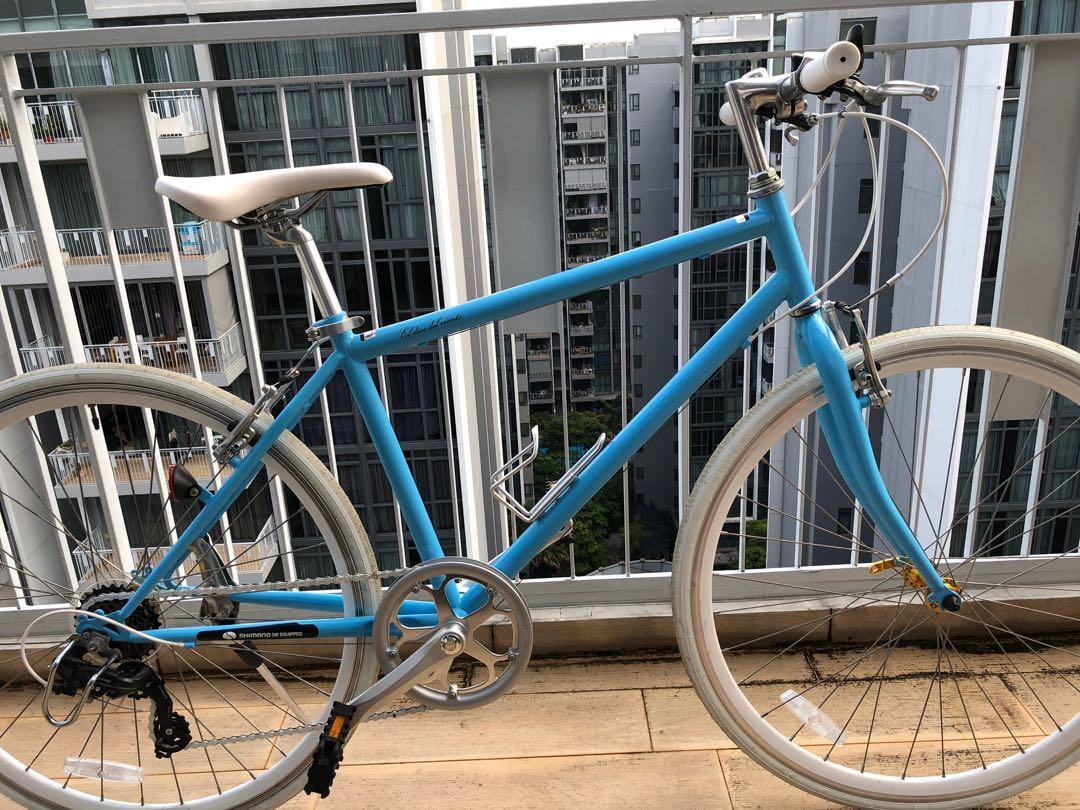 Steel hybrid bike 700c, light blue, Bicycles & PMDs, Bicycles, Road ...