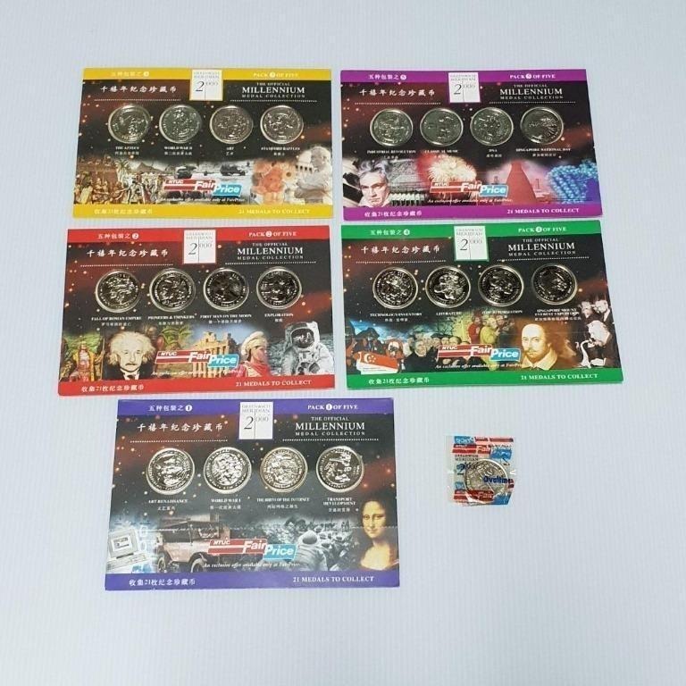 The Official Millennium Medal Collection Complete Set of 21 Medals ...