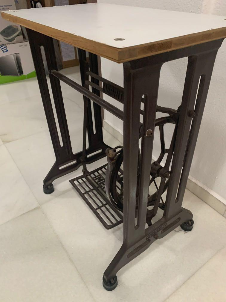 Antique Sewing Machine Table Stand, Furniture & Home Living, Furniture ...