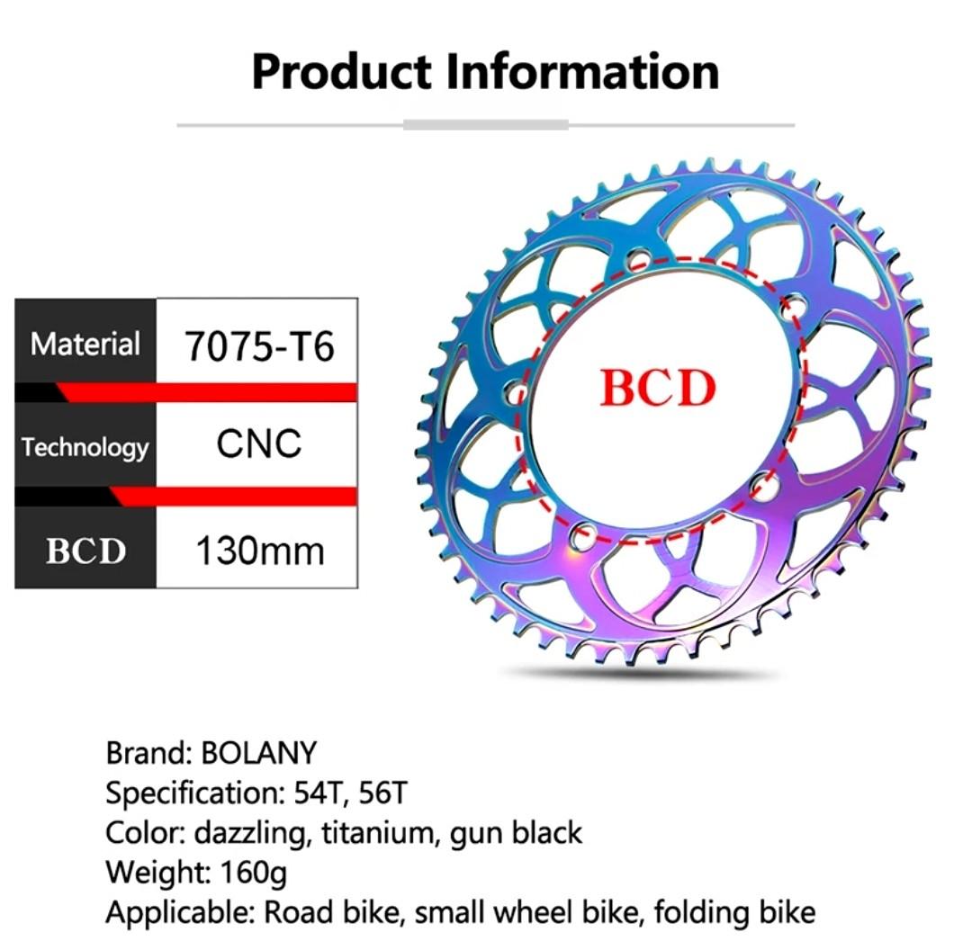 **Chainring BOLANY Narrow Wide Chainwheel 8 9 10 11 Speed 53T 54T 56T ...