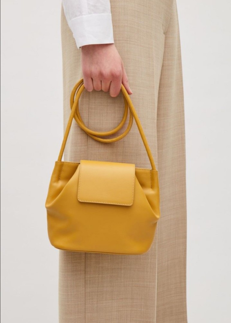COS Yellow Leather Sling, Women's Fashion, Bags & Wallets, Cross-body ...