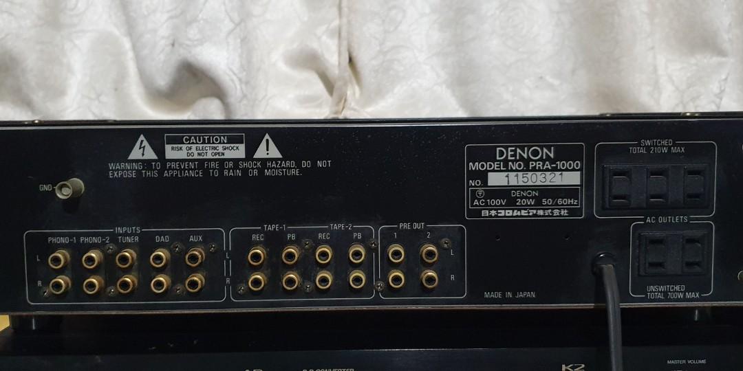 DENON PRA-1000 (1983), Audio, Soundbars, Speakers & Amplifiers on Carousell