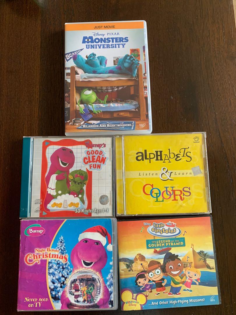 Disney Princess -5 DVDs , Barney and little Einstein DVDs and CDs ...