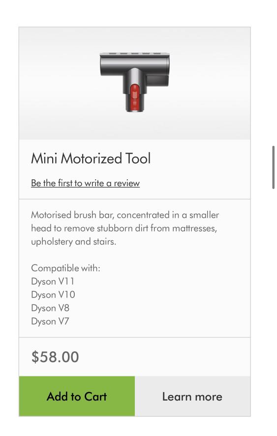 Dyson Mini Motorized Tool (new), Furniture & Home Living, Home ...