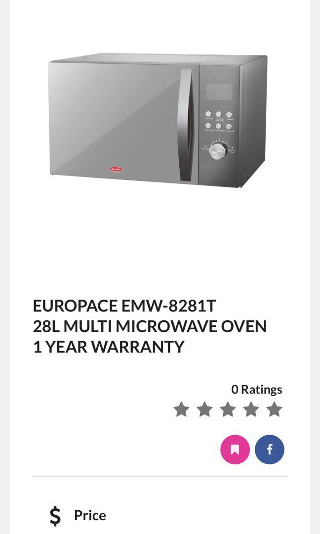 Europace multi microwave oven, Home Appliances, Kitchenware on Carousell