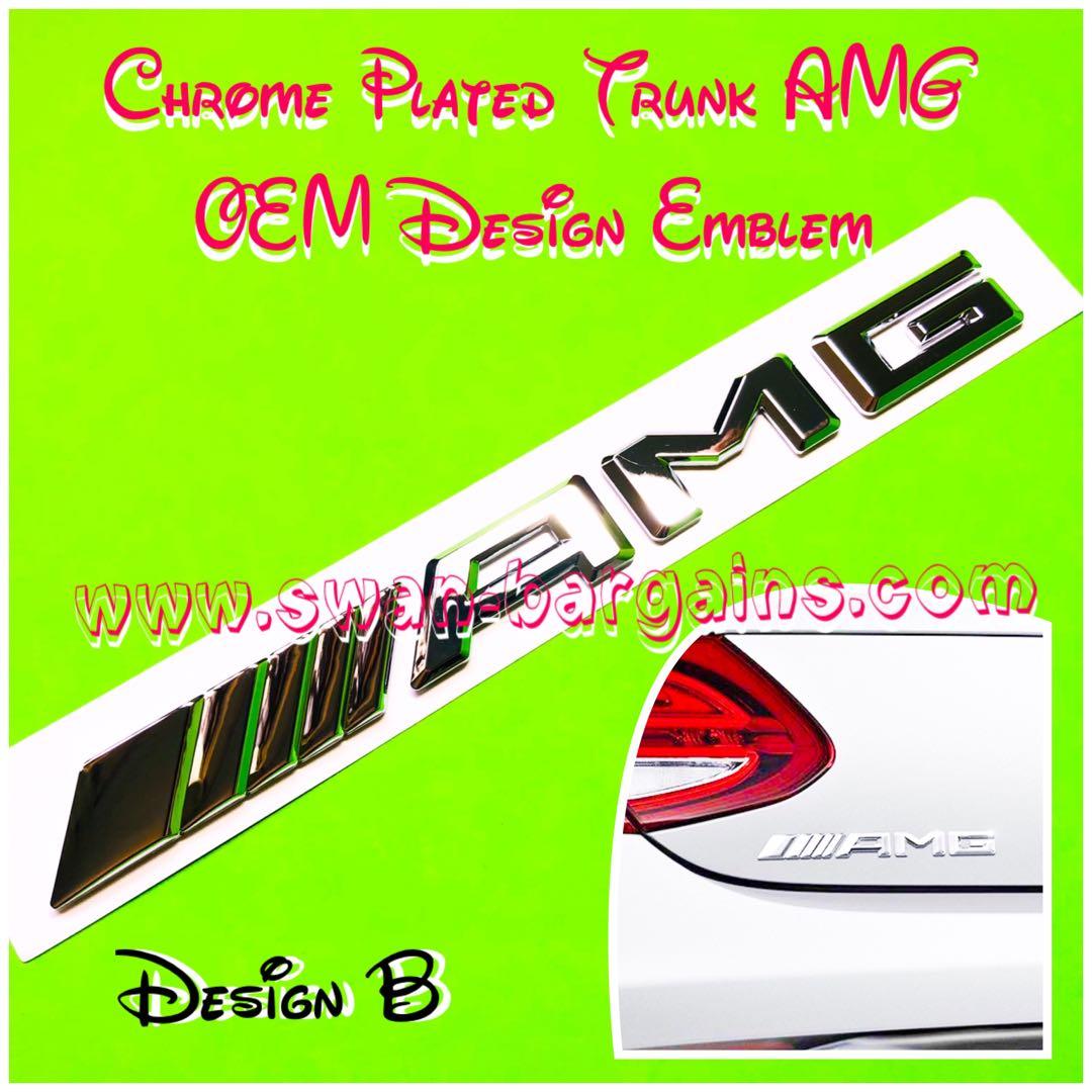 Glossy Black Matte Black Silver Chrome Plated AMG Edition Mercedes Benz ...