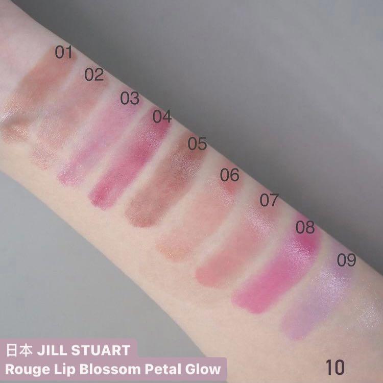 日本Jill Stuart 2021春季彩妝 Rouge Lip Blossom Petal Glow 全10色 • 另限定2色（101/102） 各 $275, 美容＆個人護理, 健康及美容 ...
