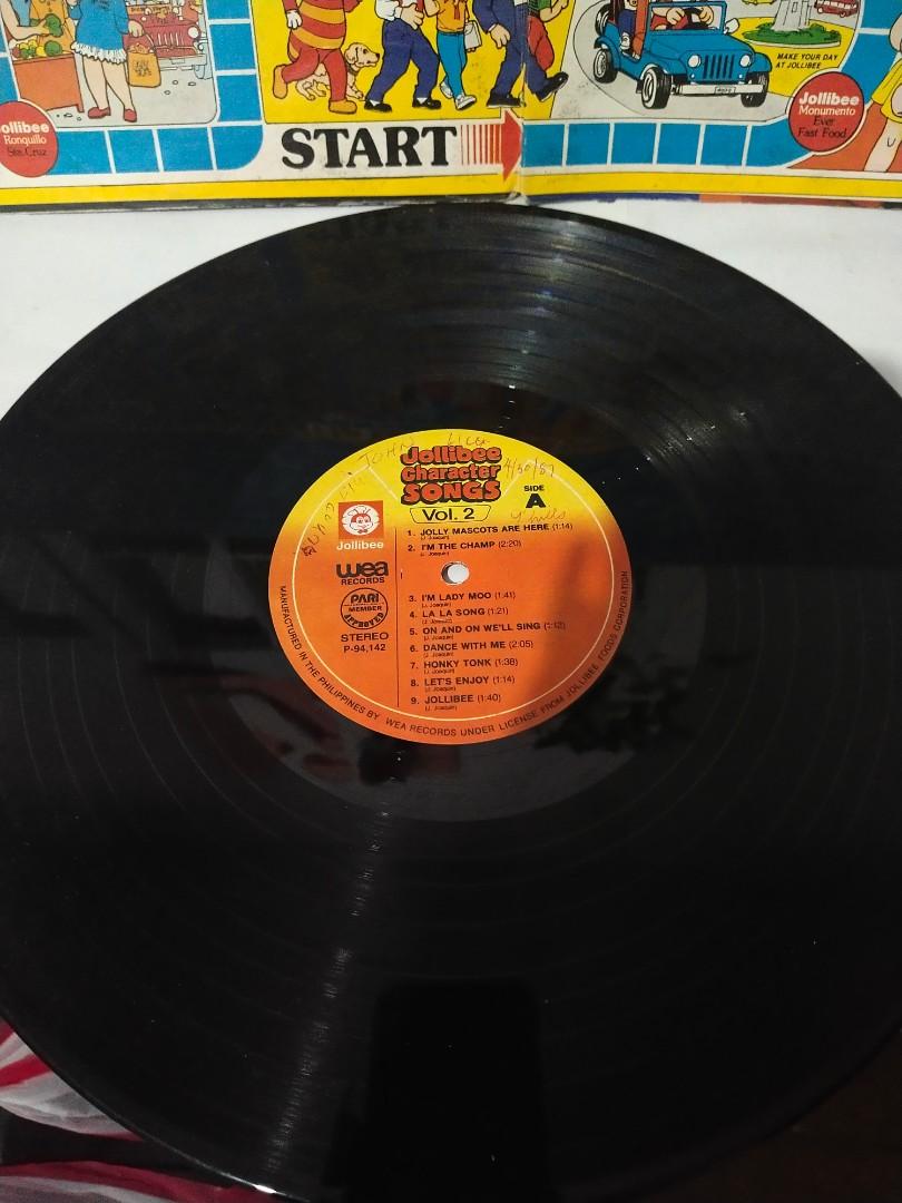 JOLLIBEE Character Songs LP or plaka/1984, Hobbies & Toys, Music ...