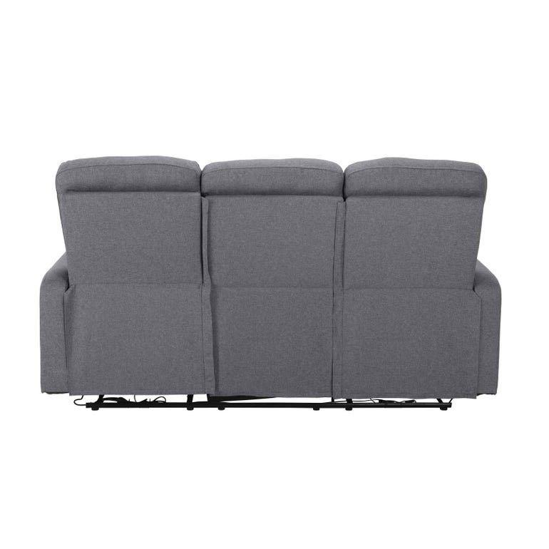KOSMO 3RR SEATER (FAB) DK GREY FABRIC RECLINER SOFA, Furniture & Home ...