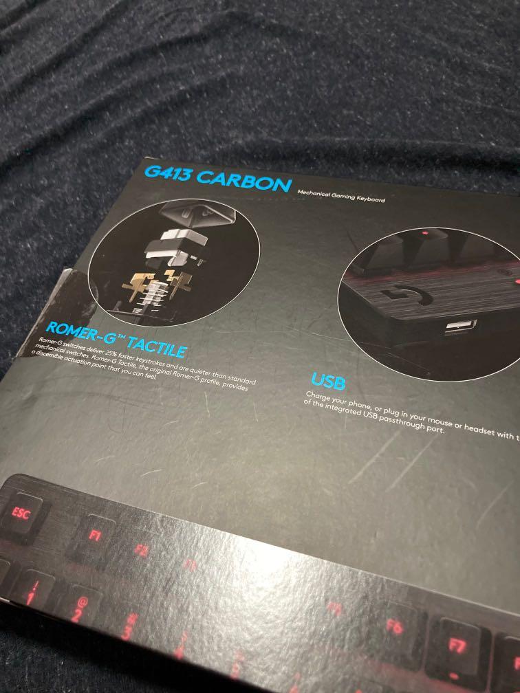 LOGITECH G413 Carbon gaming keyboard, Computers & Tech, Parts ...