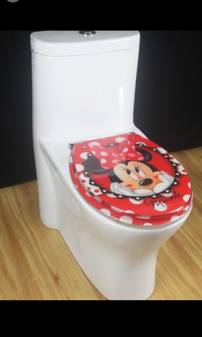 Minnie Mouse Toilet Seat, Everything Else on Carousell