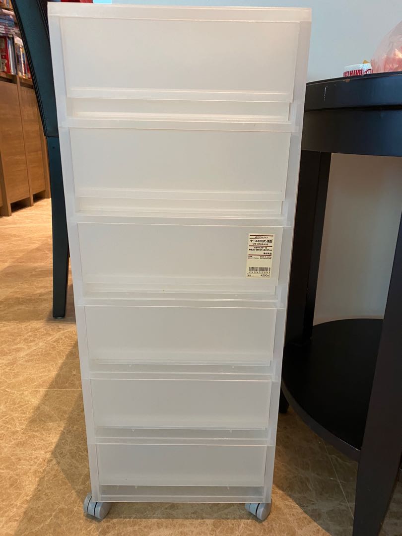 Muji 6 drawer trolley, Furniture & Home Living, Home Improvement ...