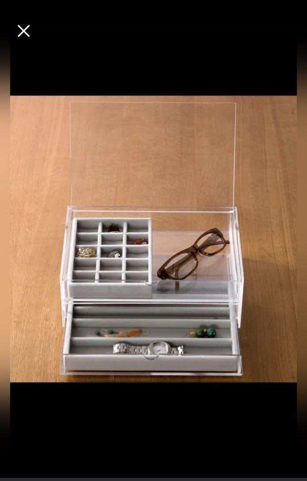 Muji Acrylic Display Case with Open Lid (stackable), Furniture & Home ...