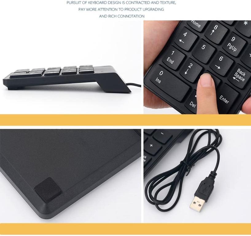 Numeric Keypad,USB Numeric Keypad,Kadaon USB 18 Key Number Numeric Keypad Keyboard for Laptop ...