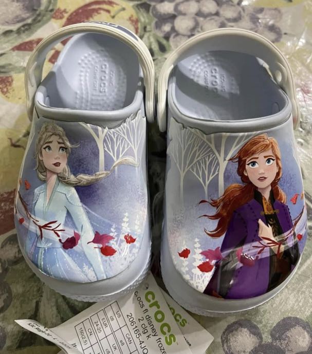 Original Crocs for Kids FROZEN, Babies & Kids, Babies & Kids Fashion on ...