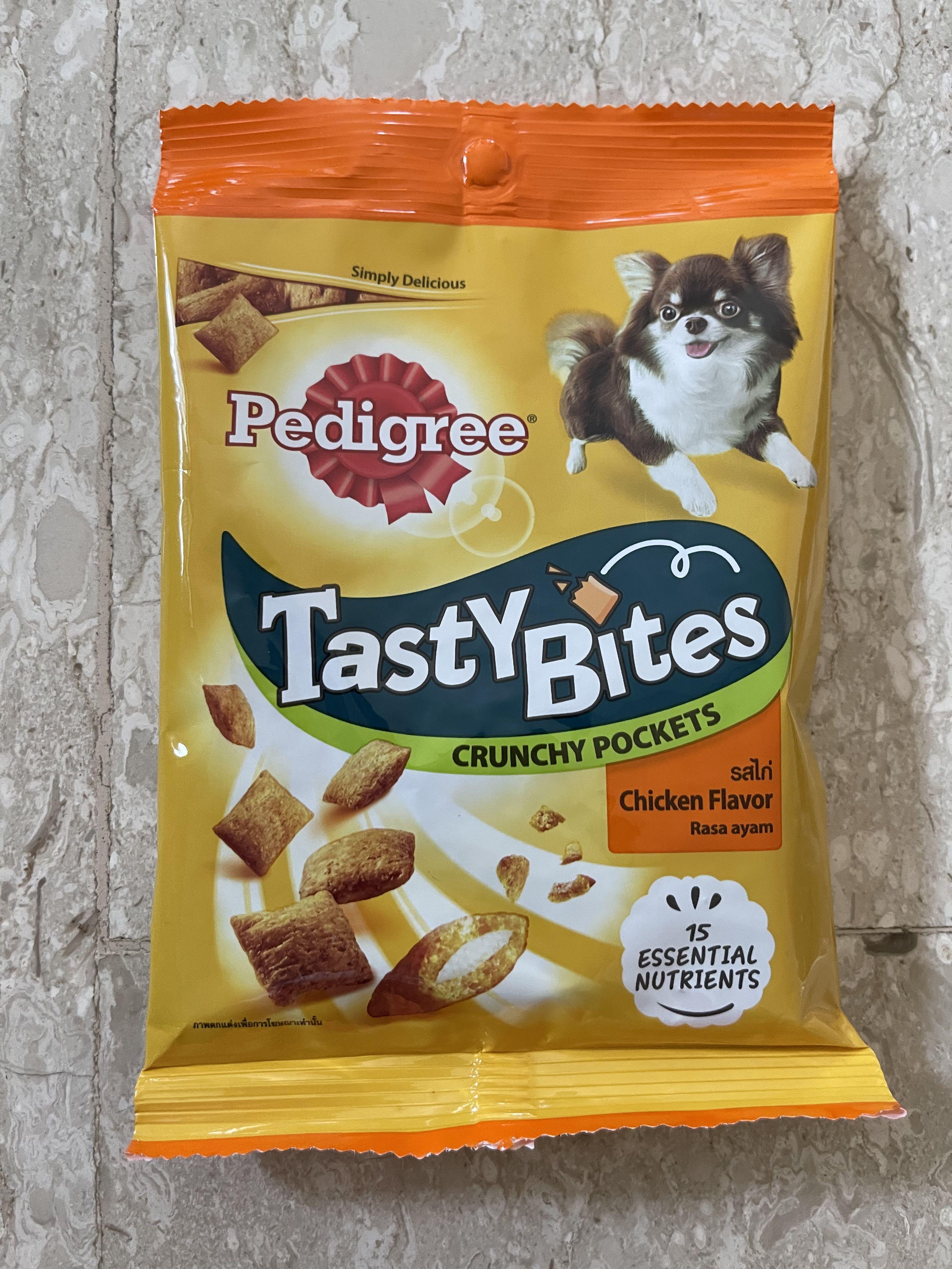 Pedigree Dog Snack TastyBites Crunchy Pockets (Chicken) 60g, Pet ...