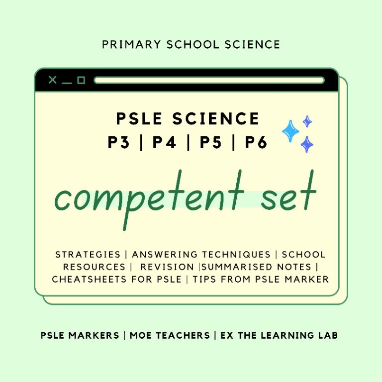 2023/2024 PSLE SCIENCE BOOSTER P3 | P4 | P5 | P6 - COMPETENT SET ...