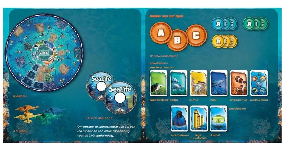 SeaLife DVD Board Game in Tin Can Sea Life Aquatic Animals Educational ...