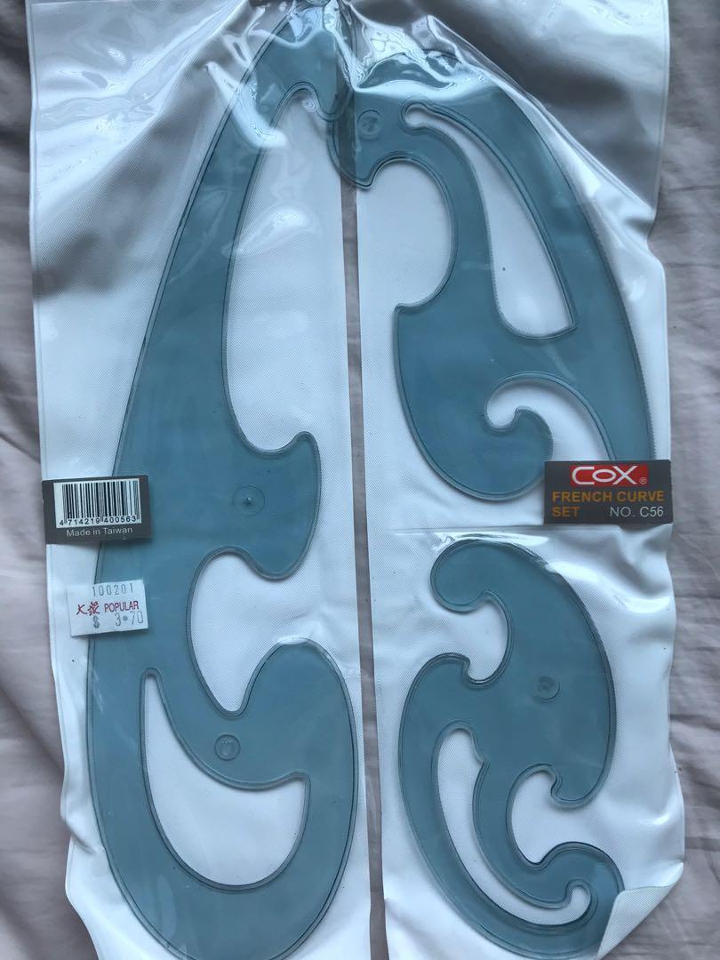 Secondary Geometry Set School Math Instrument Protractor French Curve ...