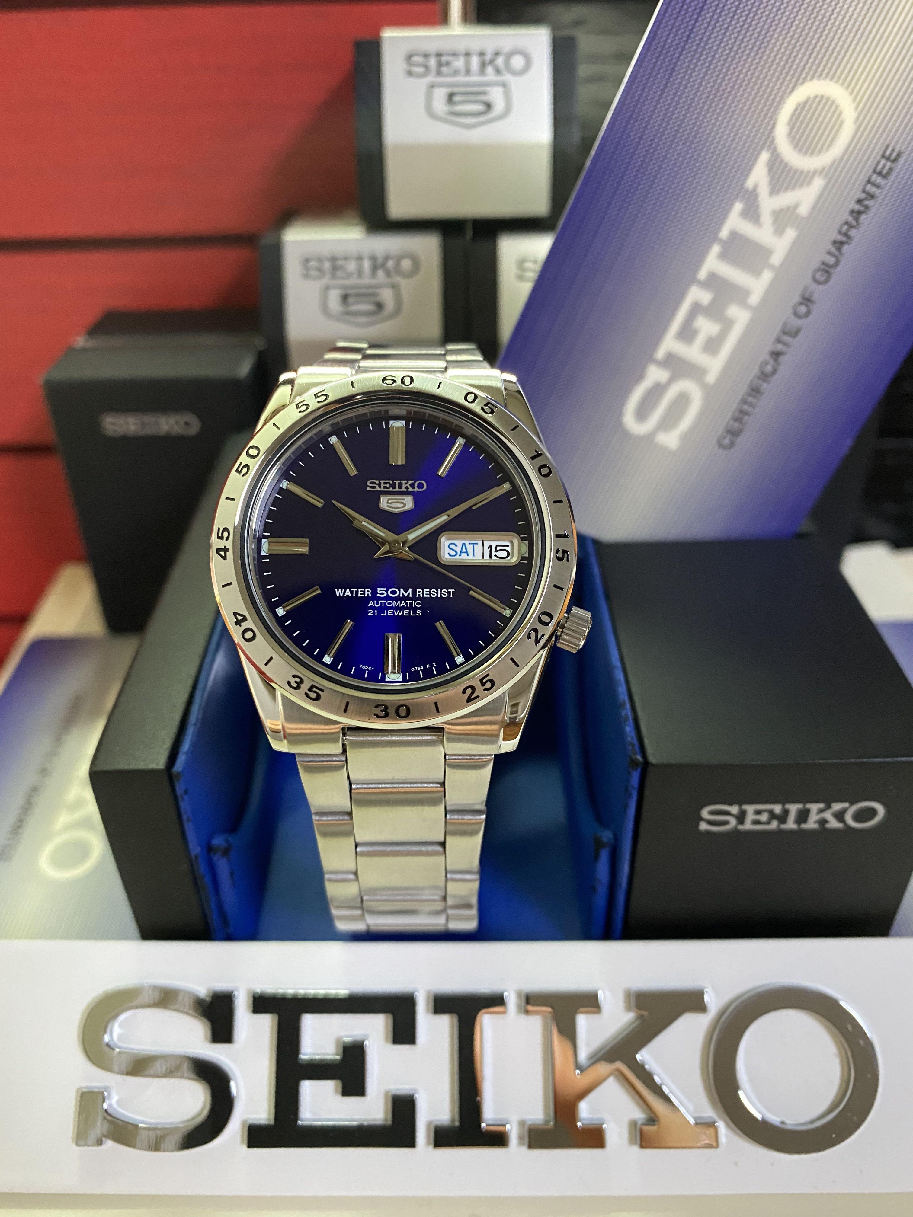Seiko 5 SNKD99 Automatic Steel Watch Blue Explorer SNKD99K1 Brand New ...
