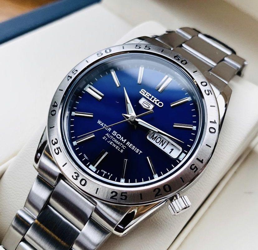 Seiko 5 SNKD99 Automatic Steel Watch Blue Explorer SNKD99K1 Brand New ...