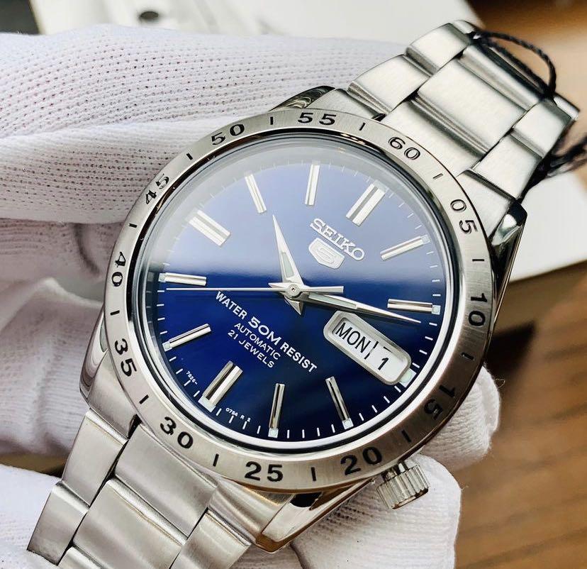 Seiko 5 SNKD99 Automatic Steel Watch Blue Explorer SNKD99K1 Brand New ...