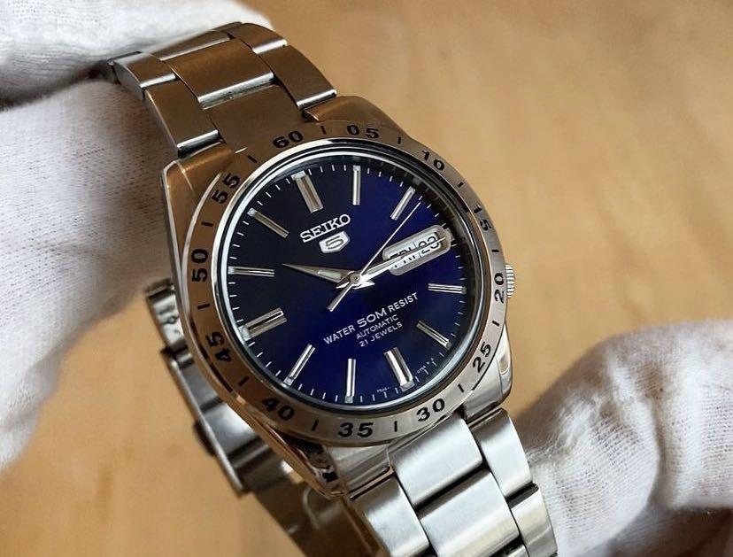 Seiko 5 SNKD99 Automatic Steel Watch Blue Explorer SNKD99K1 Brand New ...