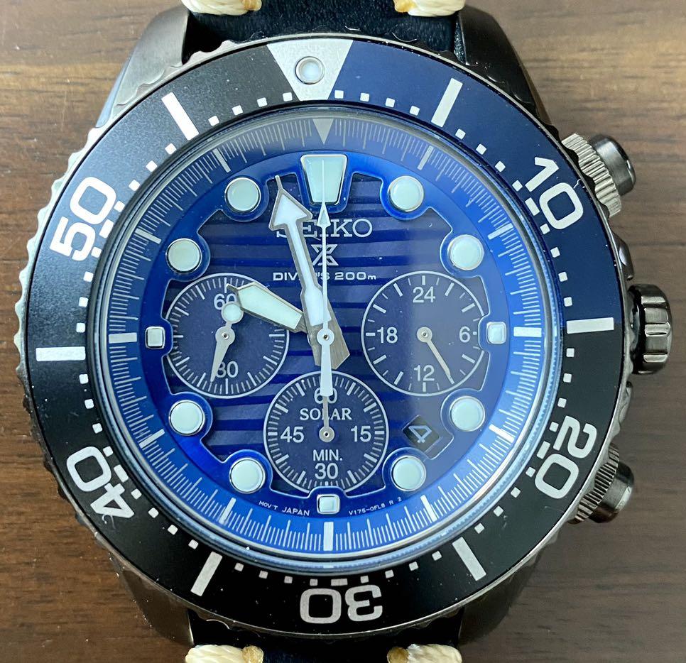 Seiko SSC701P1 Special Edition (Save the Ocean) Solar Chronograph, Men ...