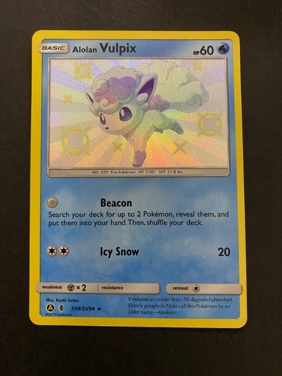 Shiny Alolan Vulpix - Hidden Fates (Pokemon Card / Pokemon TCG ...