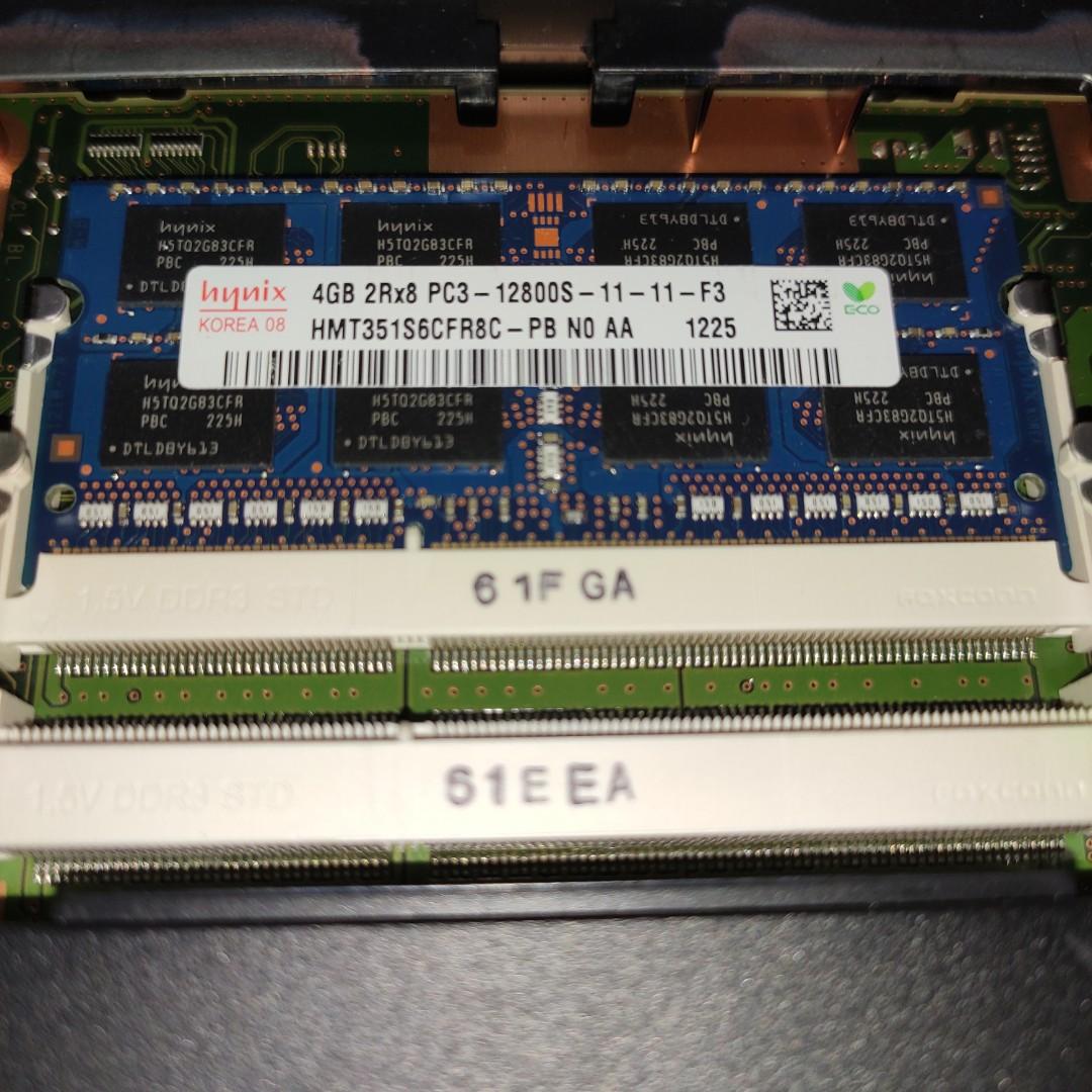 HYNIX Korea 4GB DDR3 1600Mhz 2Rx8 1.5V PC3-12800s 204pin SODIMM, Computers & Tech, Laptops ...