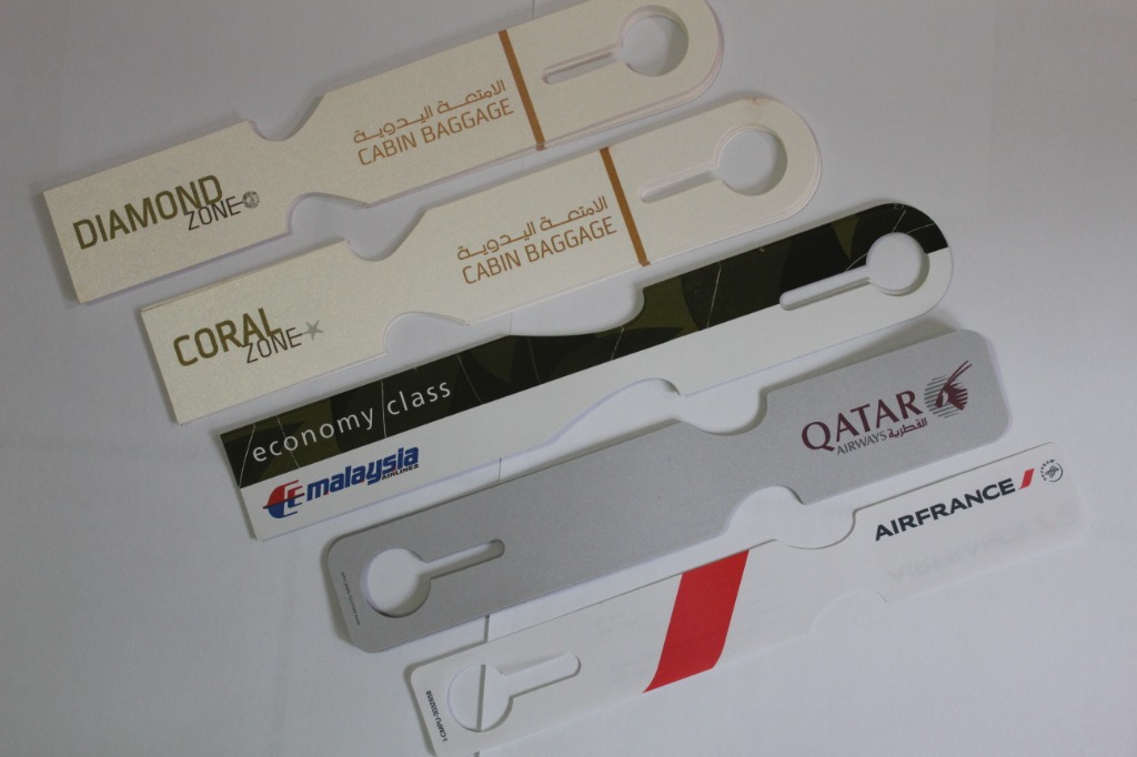 Travel Luggage Label / Tag (Etihad Airways, Malaysia Airlines, Qatar ...