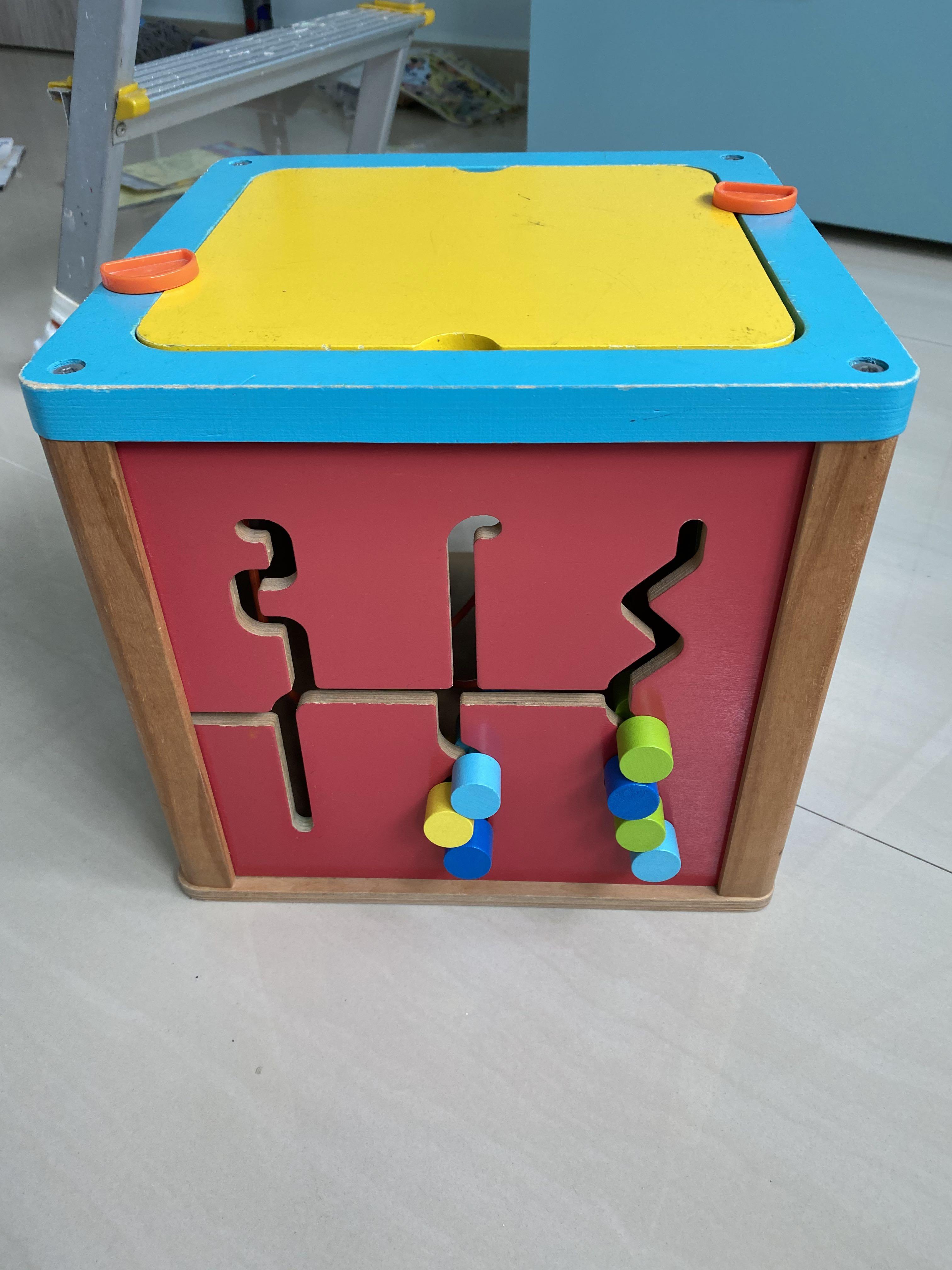 Universal of imagination discovery wooden activity cube, Hobbies & Toys ...