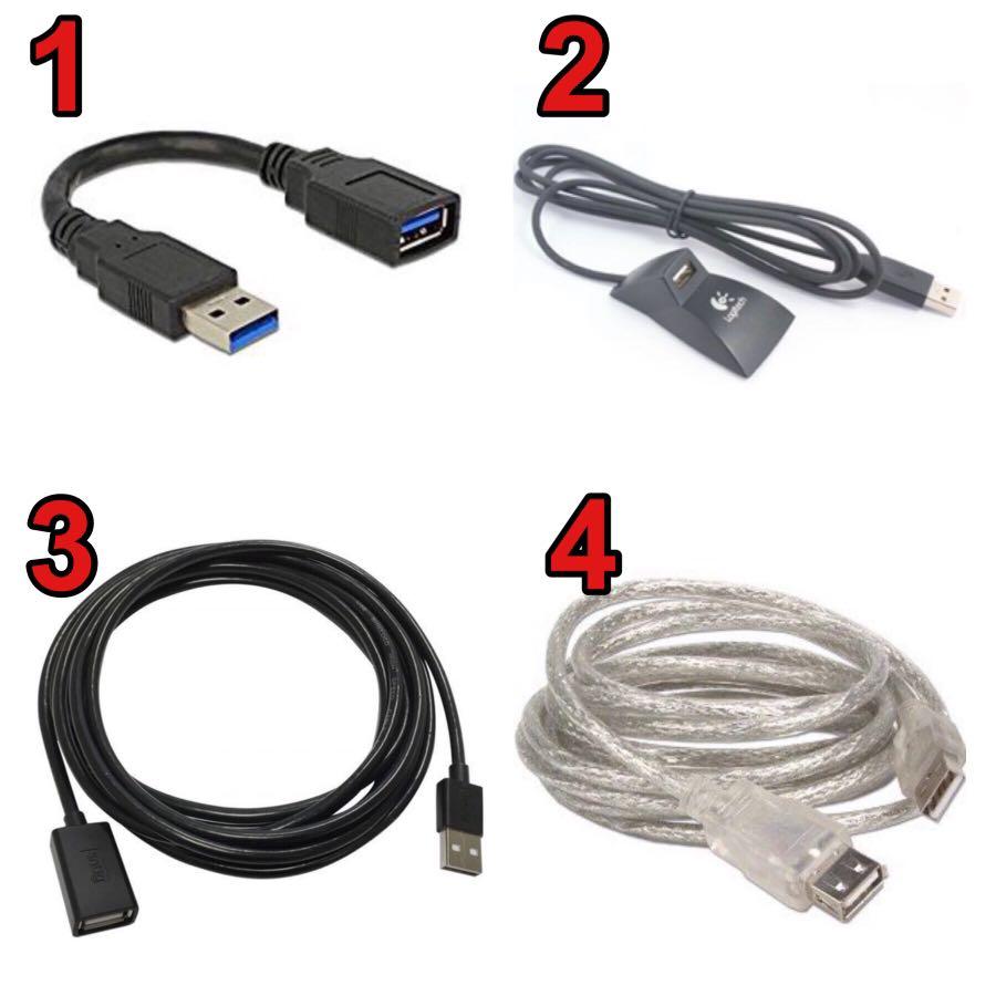 USB Extender Cables - Logitech / Microsoft, Computers & Tech, Parts ...