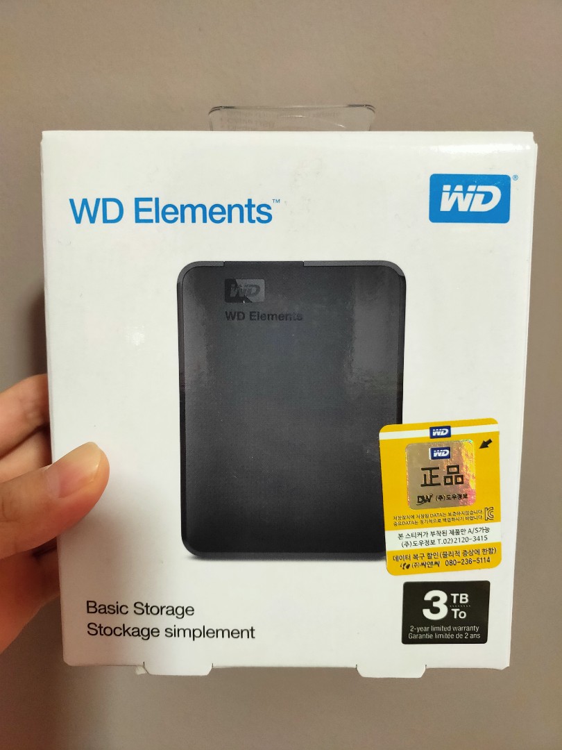 WD Elements 3TB External Hard Disk, Computers & Tech, Parts ...