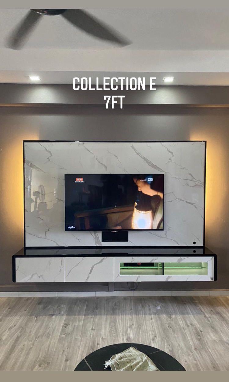 7ft Feature Wall TV Console Cabinet (Free installation), Furniture ...