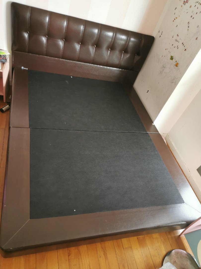 80% new Queen size bed frame and matress for grabbing, Furniture & Home ...