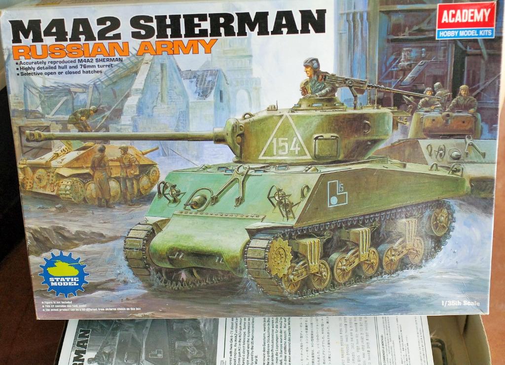 全新-Academy-爱德美-13010-1/35-M4A2 Sherman -late-Russian Army-w/76mm gun-M ...