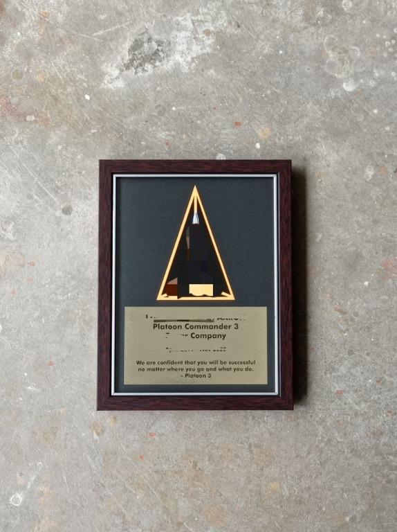 Army Farewell Plaque - Army Navy Airforce Police SCDF Paramedic Plaques ...