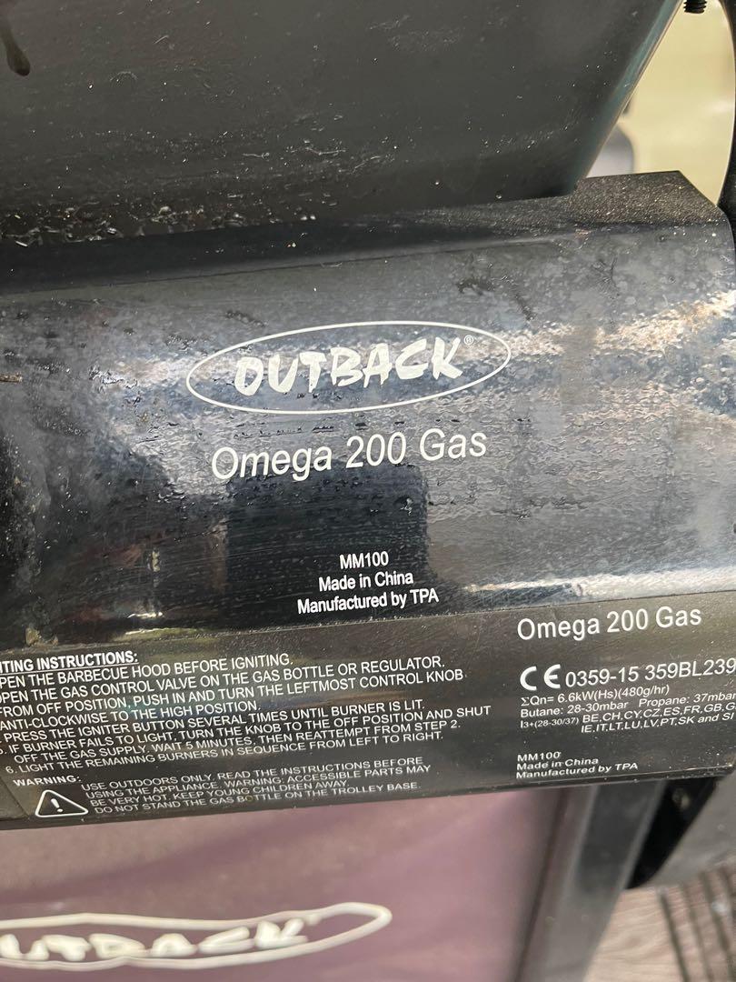 BBQ - Outback Omega 200, TV & Home Appliances, Kitchen Appliances, BBQ ...
